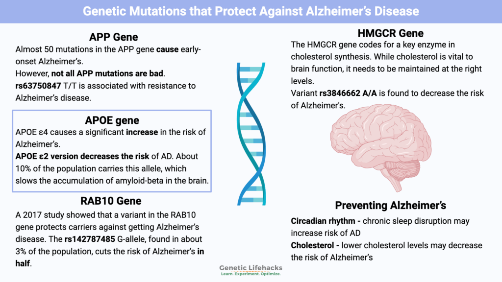 Genetic Mutations that Protect Against Alzheimer's Disease