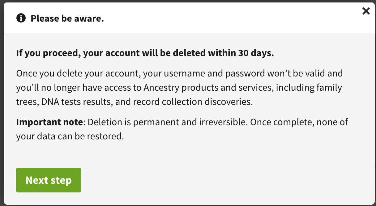 How to delete your DNA from Ancestry.com