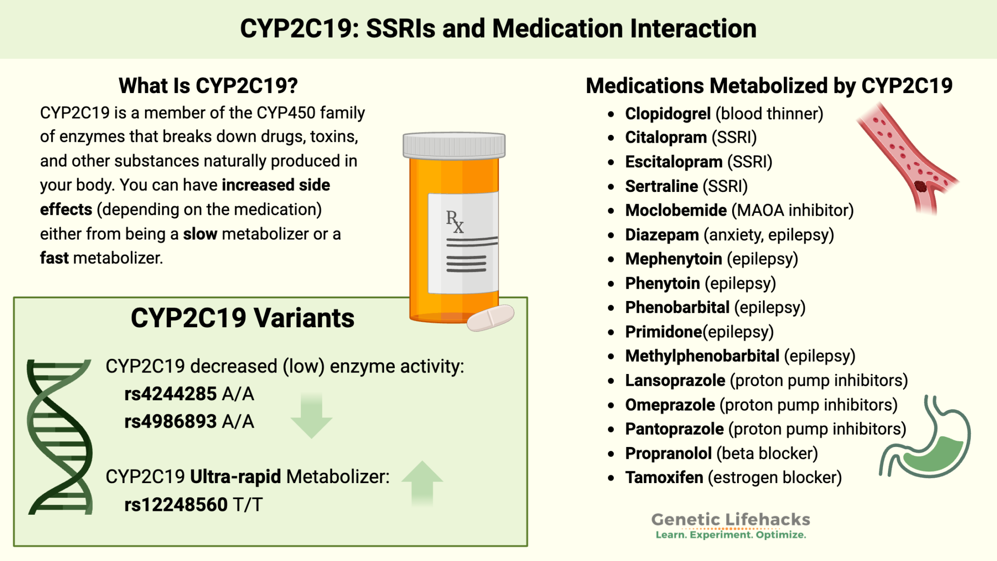CYP2C19 Genetic Variant Impact Medications (SSRIs, Blood Thinners) and ...