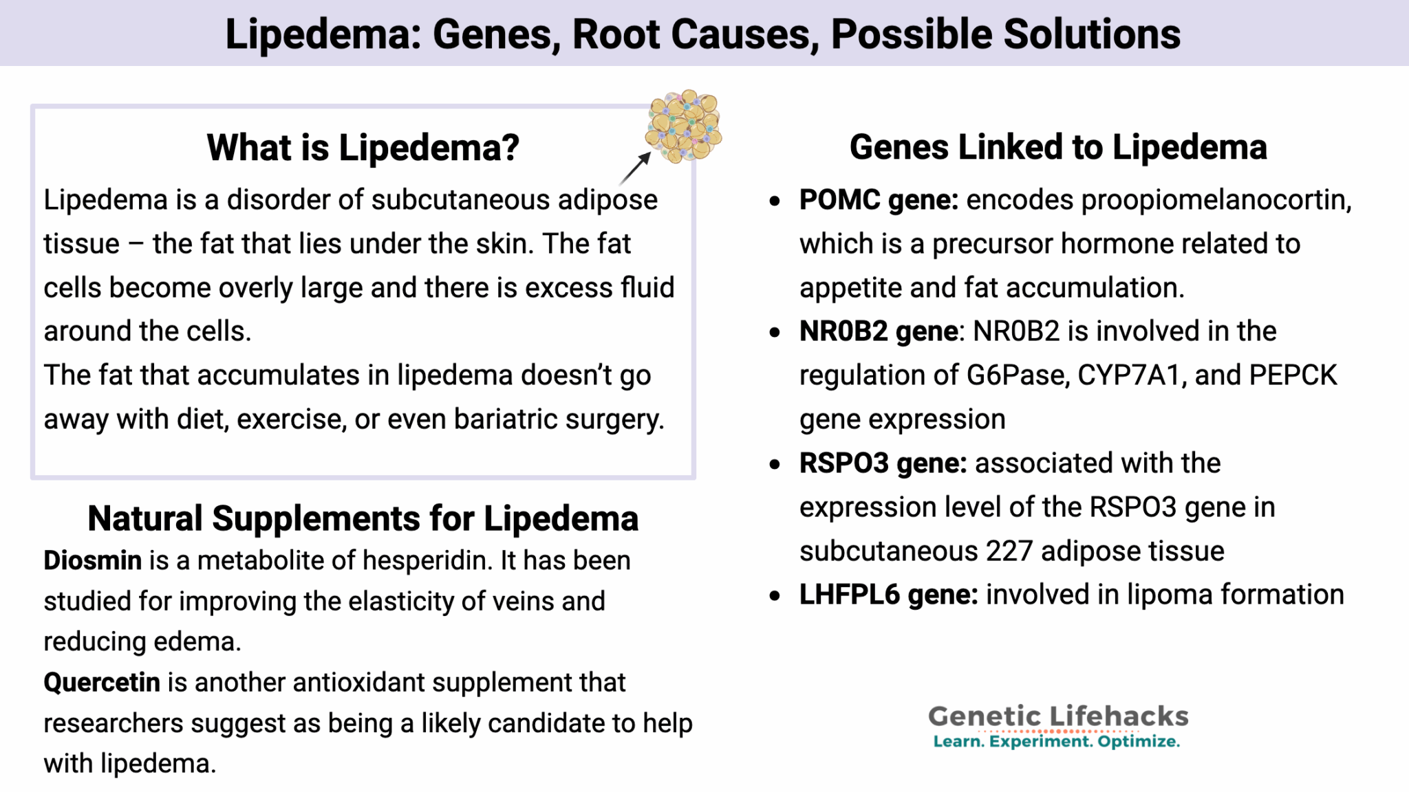 Lipedema: Genes, Root Causes, Possible Solutions